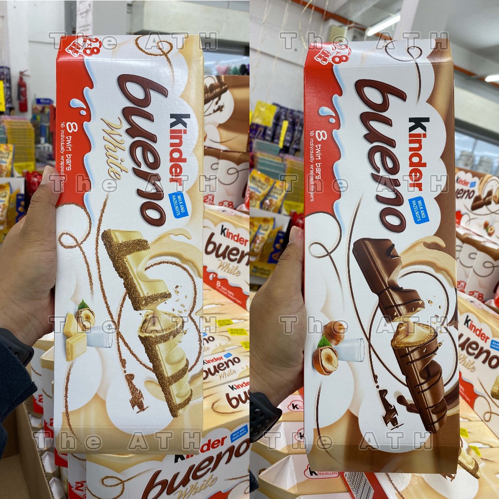 Kinder bueno 8 twin bars (กล่องยาว 16 แท่ง) | Shopee Thailand