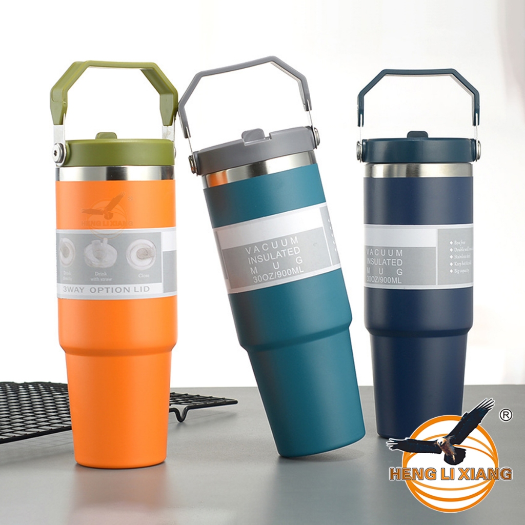 แก้วเก็บอุณหภูมิ 900ML / 30oz Stainless Steel Tumbler สแตนเลส 304 แก้วเก็บความเย็น ไอน้ำไม่เกาะ ...