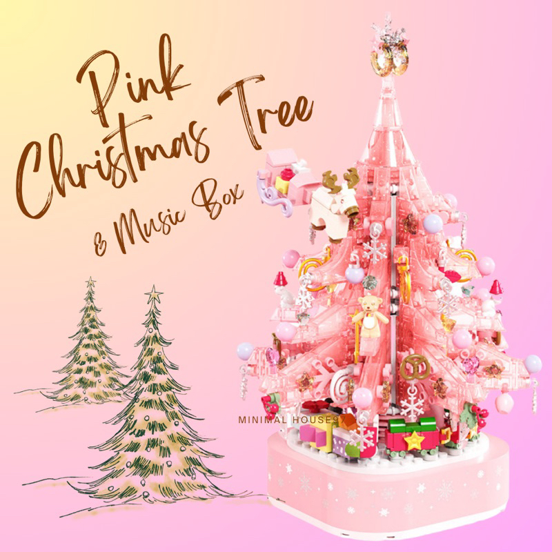 [ลด13%โค้ด"VUSPZM"] [พร้อมส่ง] Lego Pink Christmas Tree & Music Box ...