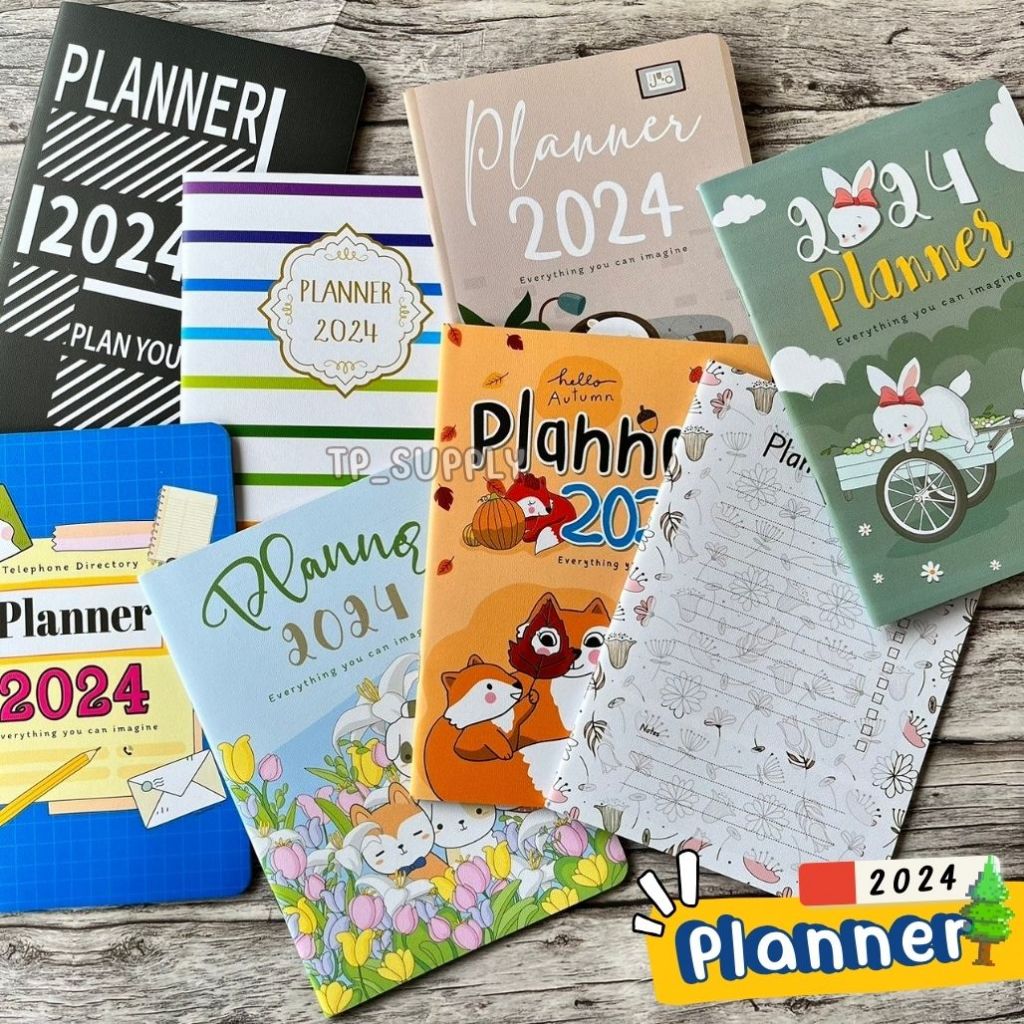 สมุดเพลนเนอร์ สมุดโน๊ตประจำปี 2567 สมุดบันทึกPlanner 2024 จดจำครบทุกนัด ...