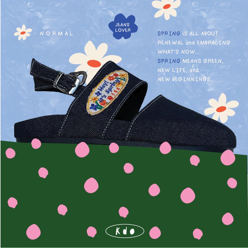 Preorder - Hey! It’s spring - รองเท้ารัดส้นแบบปิดหัว | Shopee Thailand