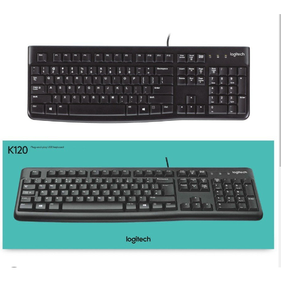 คีย์บอร์ด Logitech Wired Keyboard USB K120 (TH/EN) รับประกัน 3 ปี ...