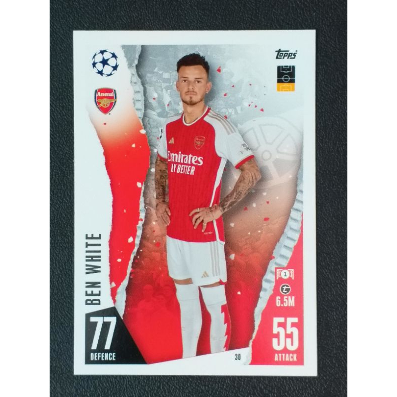 การ์ดฟุตบอล ทีมอาร์เซน่อล ARSENAL MATCH ATTAX 2023/24 UEFA SOCCER CARD ...