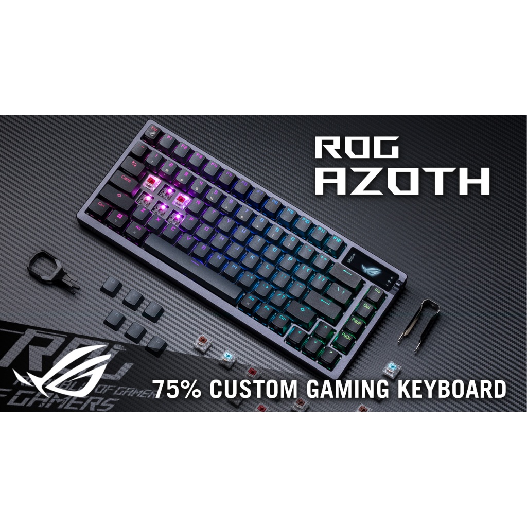 Keyboard ASUS ROG Azoth 75% Wireless Mechanical (คีย์บอร์ดไร้สาย ...