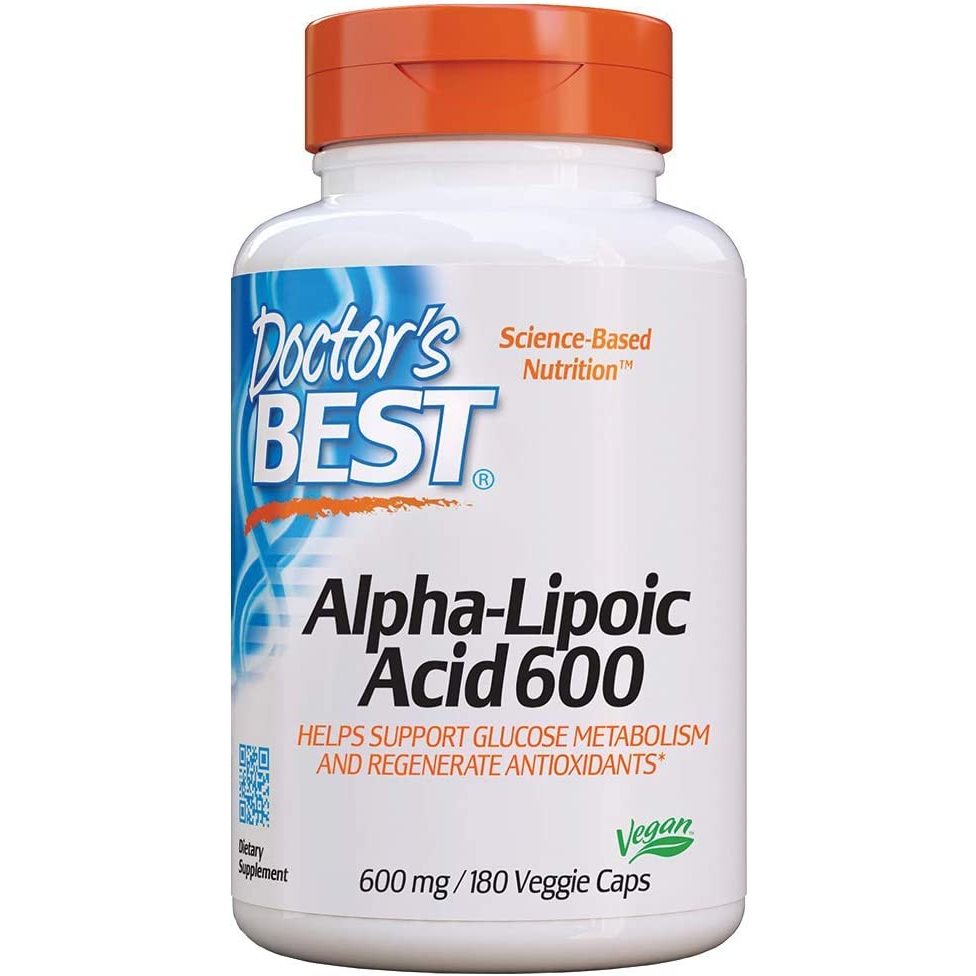 Doctor's Best, Alpha Lipoic Acid 600, 600 mg, 180 plant-based capsules ...