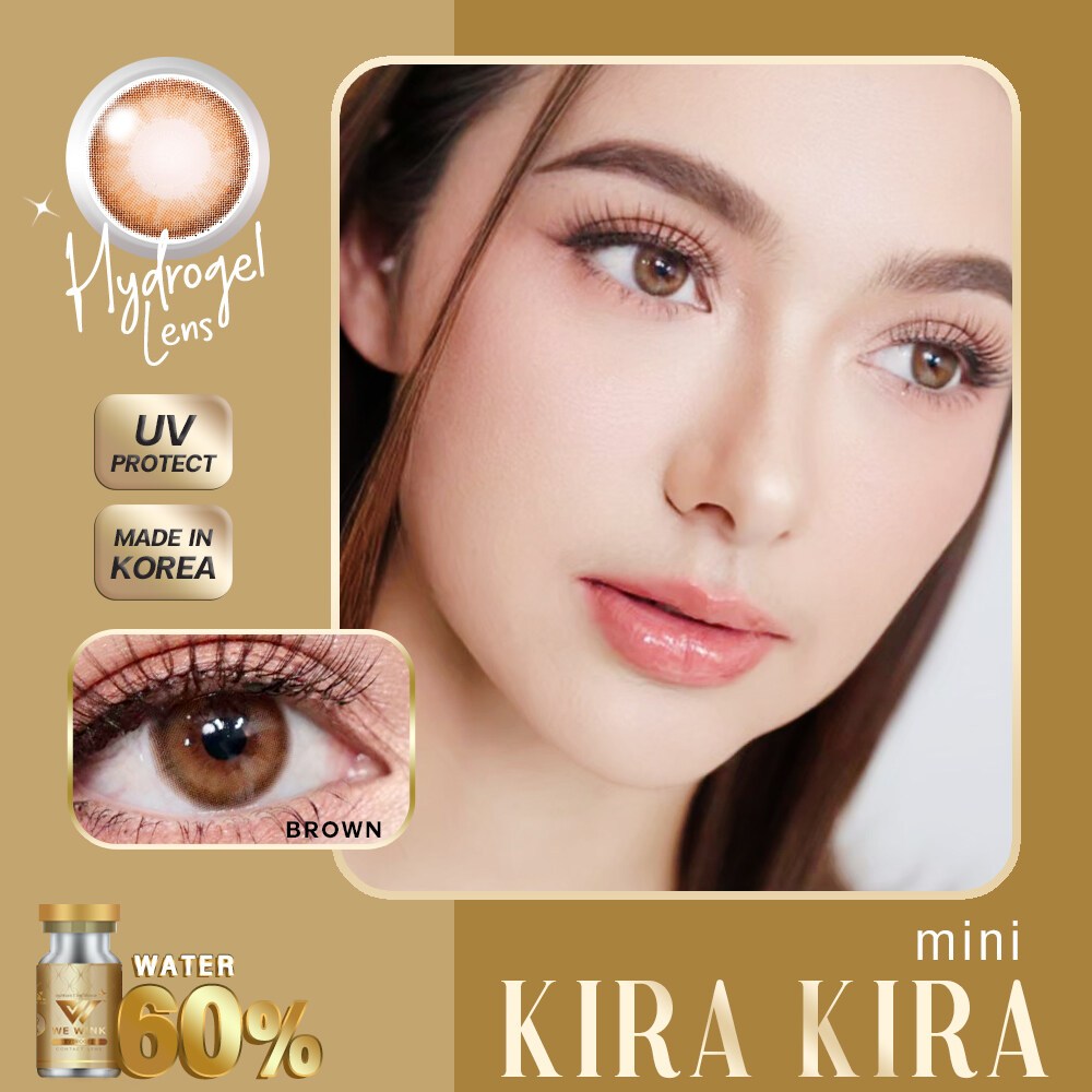 💧ค่าอมน้ำ60% 🌈Kira Kira🌈คอนแทคเลนส์ Brown / Gray (Wewink) ขนาดบิ๊กอาย💖 | Shopee Thailand