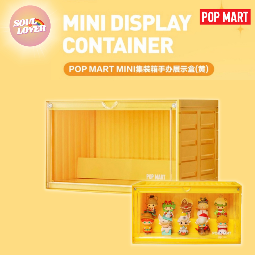 [ของแท้ / พร้อมส่ง]POP MART MINI Container Figure Display Box (Yellow ...