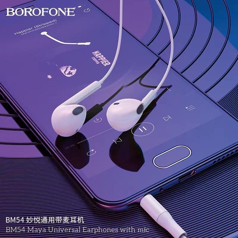 【ของแท้100% 】หูฟัง Borofone BM54 หูฟังSmall talk earphones สายยาว1.2 ...