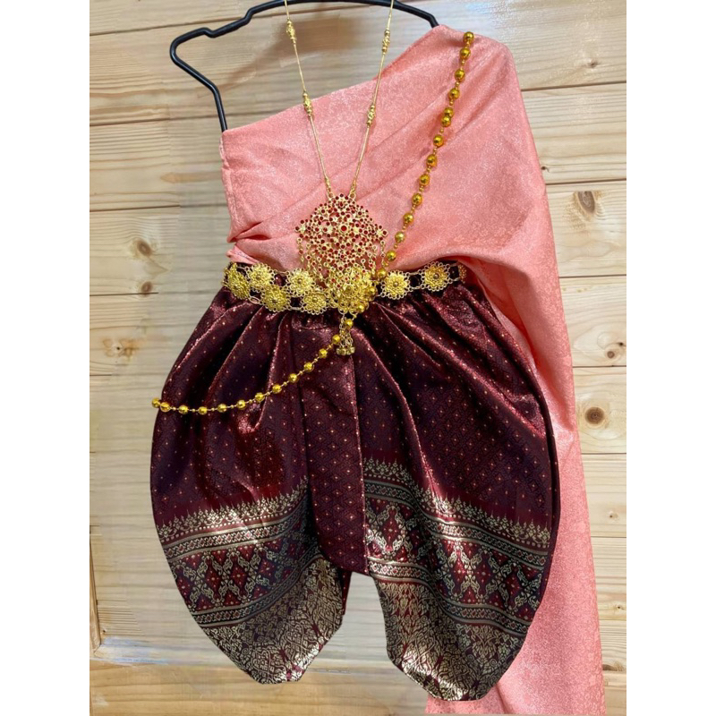 ชุดไทยสไบโจงกระเบนเด็กหญิง ชุดไทยใส่ไปลอยกระทง | Shopee Thailand