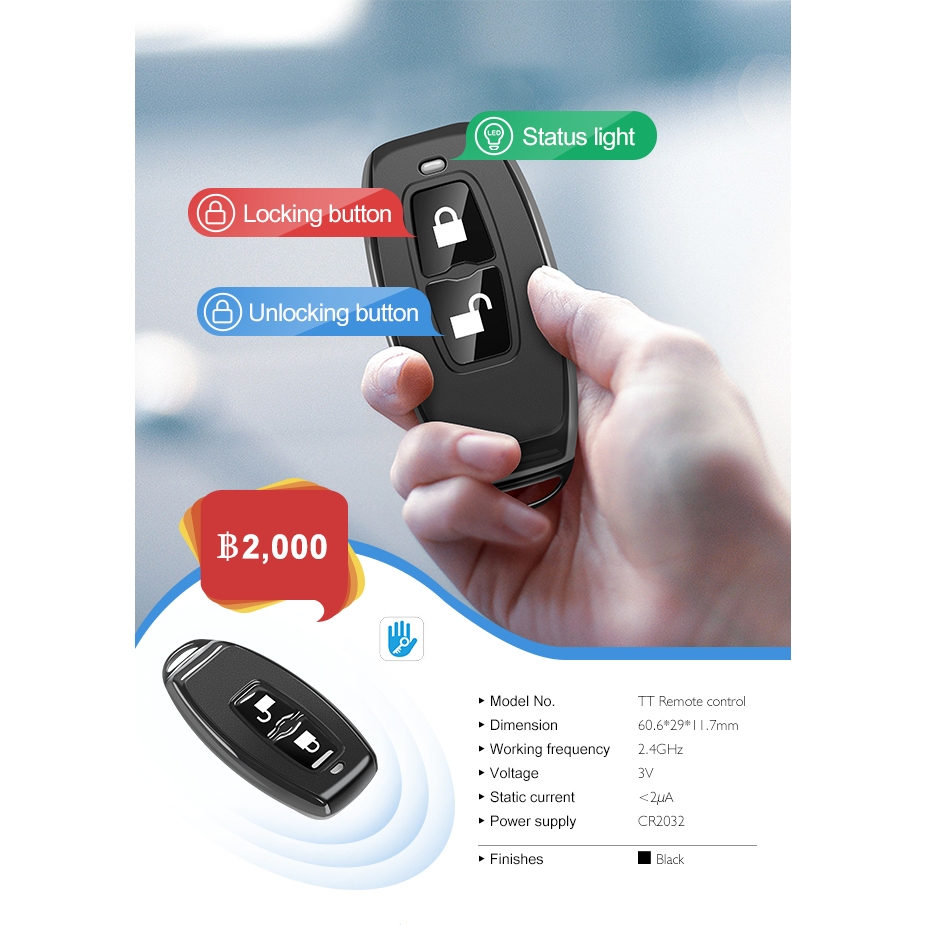 Remote Control ไร้สาย สำหรับ Applicaiton "TT Lock" | Shopee Thailand