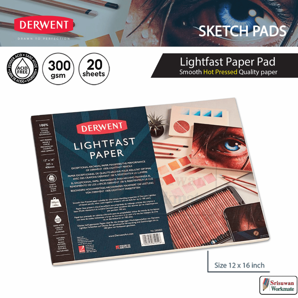 DERWENT LIGHTFAST Paper Pad 300gsm สมุดกระดาษ 300 แกรม 100 ปี Guarantee ...