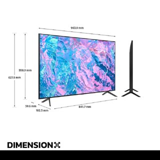 Samsung 4K UHD Smart TV UA43CU7100KXXT ขนาด 43" รุ่น 43CU7100 CU7100 ...