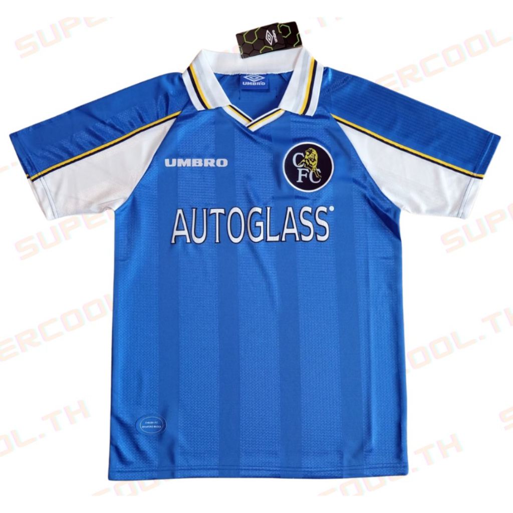 Chelsea 1997/1998 Home เสื้อเชลซีย้อนยุค autoglass | Shopee Thailand