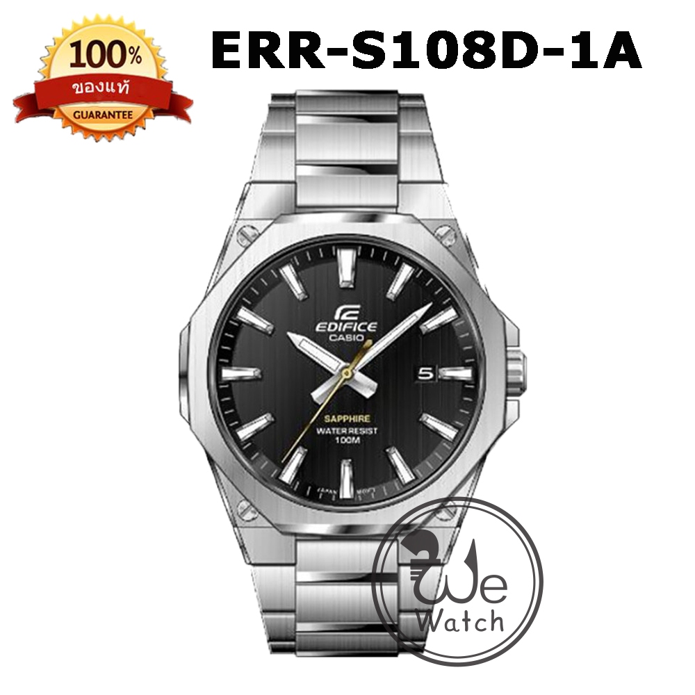 CASIO Edifice SLIM รุ่น EFR-S108D นาฬิกาข้อมือผู้ชาย กระจกแซฟไฟร์ ตัวเรือนบาง ประกัน CMG 1 ปี ...