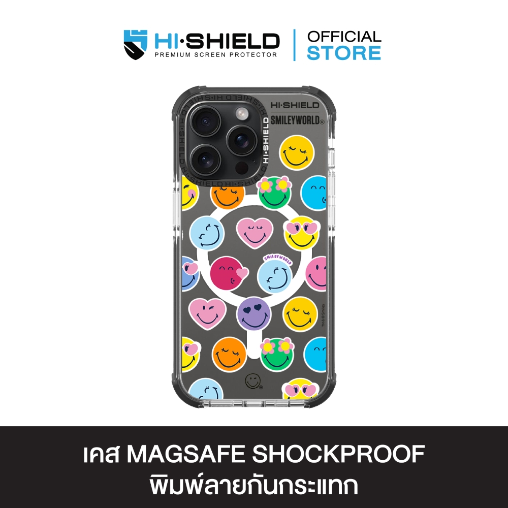 HI-SHIELD Stylish Magsafe Shockproof Case รุ่น SmileyWorld3 [iPhone16 ...