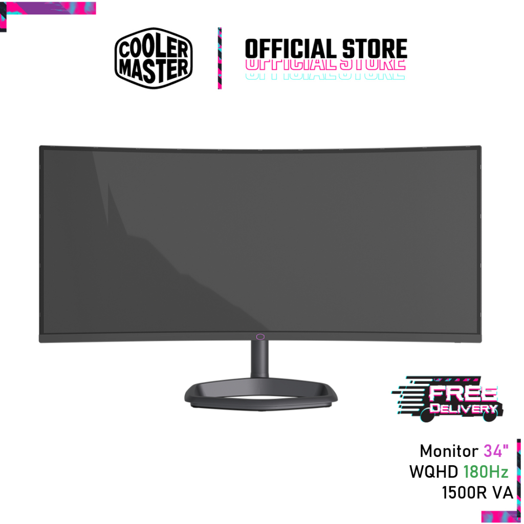 Cooler Master Monitor 34" WQHD 180Hz 1500R VA (CMI-GM34-CWQ2-US) จอเล่น ...