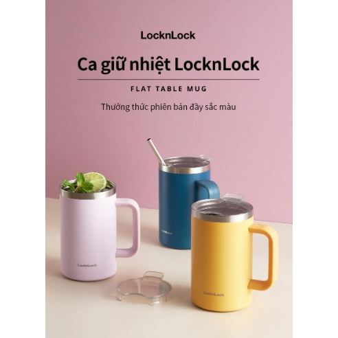 แก้วน้ำเก็บอุณหภูมิ LocknLock Flat Table Mug ความจุ 730 ml. รุ่น ...