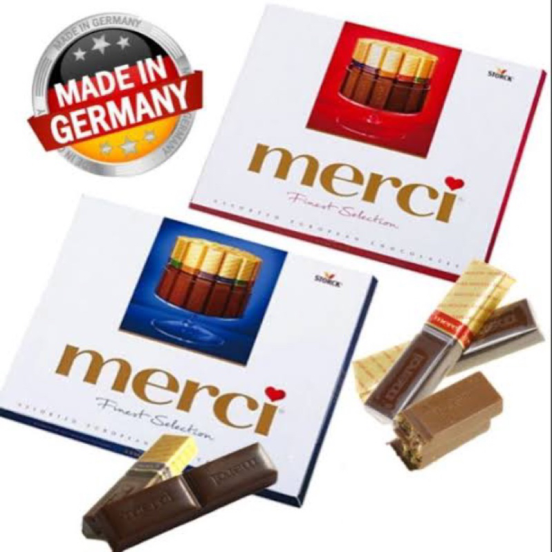 010 Merci chocolate assortment candy 250g. นำเข้าจากเยอรมัน🇩🇪2แบบ ...