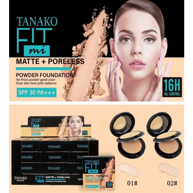 0493 TANAKO Fit Matte Powder Spf 30pa+++แป้งพัฟ แป้งตลับ แป้งสองชั้น ...
