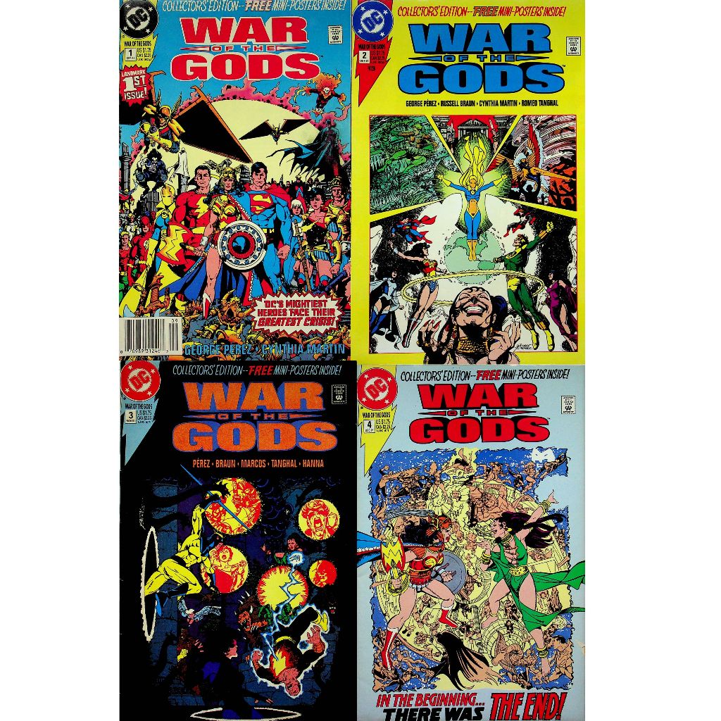 War of The Gods #1-4 /(เซ็ท 4 เล่ม) หนังสือการ์ตูน ภาษาอังกฤษ English ...