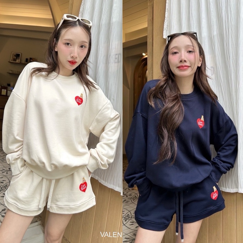 CARE B SET (VALEN) “ชุดเซท Sport มีทั้งแขนสั้นแขนยาว สุดฮิตลายสรีนไม่หลุดลอก มีงานปักและสกรีน ...