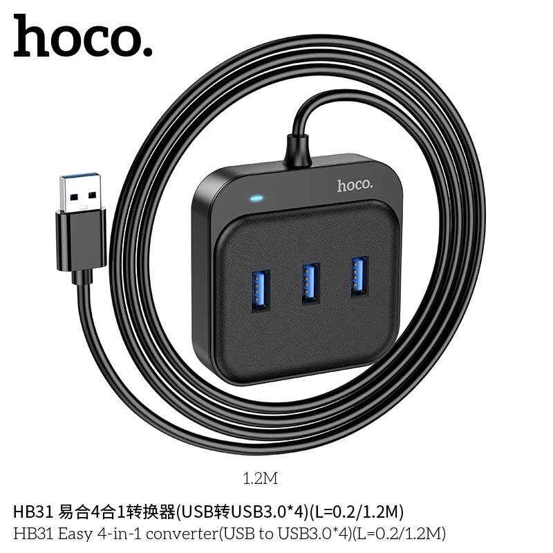 HOCO HB31 Hub USB 4 ช่อง แบบ USB to USB 3.0 *4 รองรับ คอมพิวเตอร์ โน้ต ...