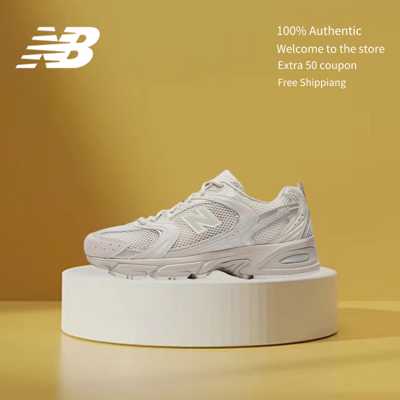 New Balance NB 530 รองเท้าวิ่งทรงเตี้ยสำหรับผู้ชายและผู้หญิง สีชานมอ่อน ...