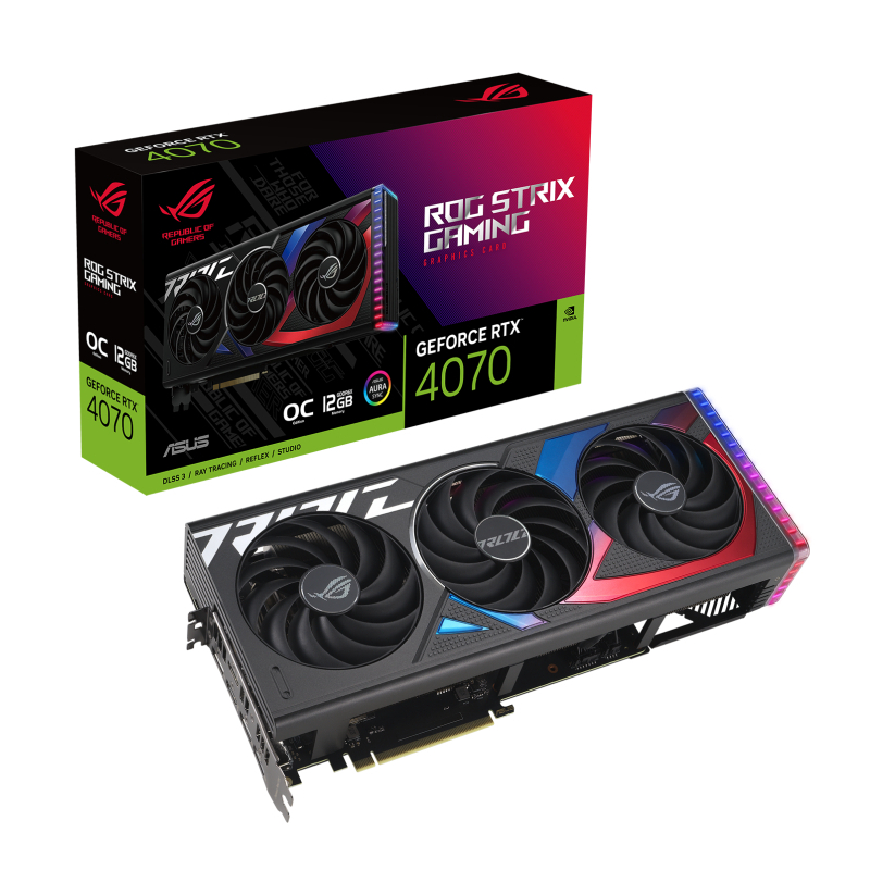 VGA (การ์ดแสดงผล) ASUS ROG Strix GeForce RTX 4070 12GB GDDR6X OC ...