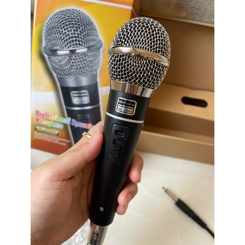 ไมโครโฟน ไมค์พร้อมสาย ไมค์สาย เสียงดี ไมค์โครโฟน Sound Milan ML-5553 ...