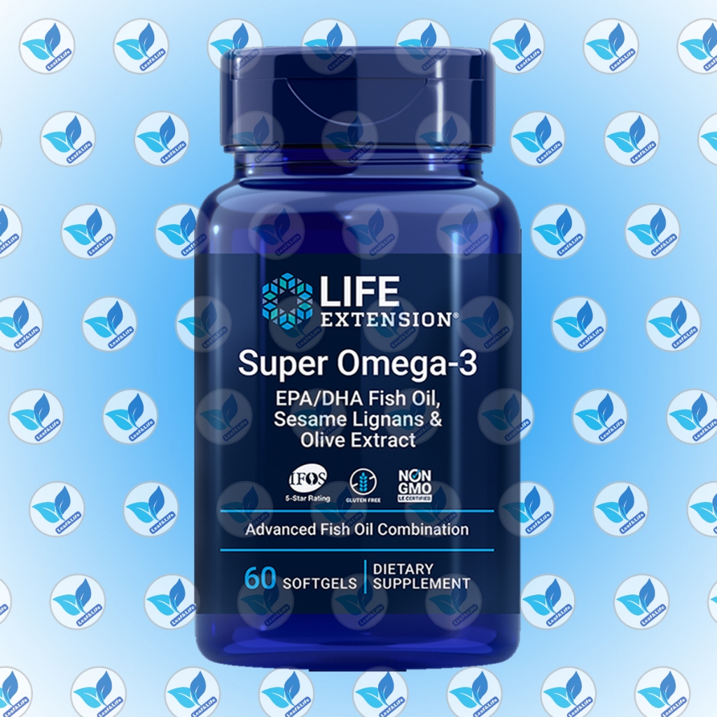 Life Extension Super Omega-3 EPA/DHA Fish Oil, Sesame Lignans & Olive Extract / 60 , 120 ...
