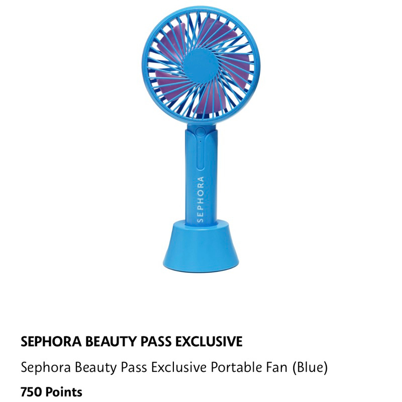 Sephora Exclusive Rechargeable Limited Edition Portable Fan พัดลมมือถือ ...