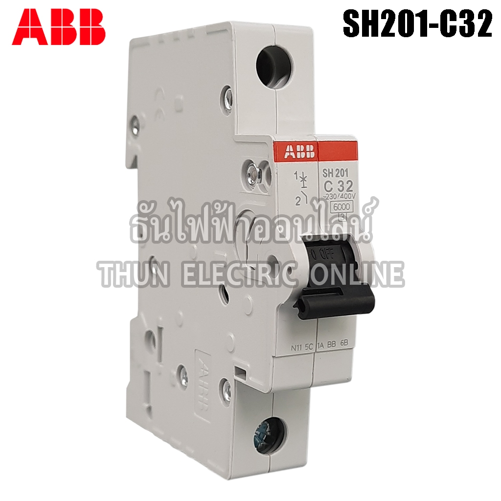 ABB SH201-C32 1P 32A 6KA ลูกเซอร์กิต เบรกเกอร์ SH201 ลูกย่อย เซอร์กิตเบรคเกอร์ เกาะราง เบรกเกอร์ ...