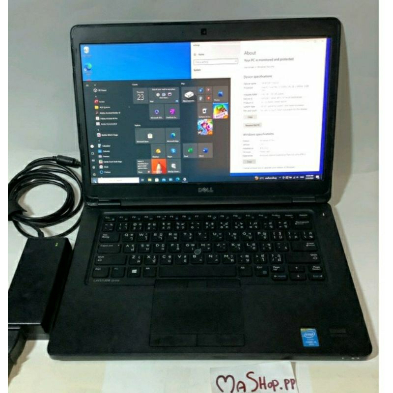 Notebook DELL i5-LATITUDE E5450 Core i5-5300U ตำหนิขอบยางกั้นกระแทกหน้า ...