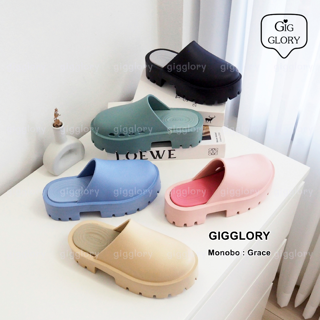 🌻 รองเท้าแตะสวมพื้นหนา Monobo Grace | Shopee Thailand