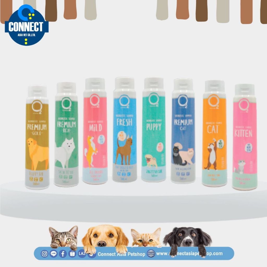O2 Shampoo แชมพูสำหรับสุนัขและแมว กำจัดยีสต์และราแมว ออร์แกนิค สูตร ...