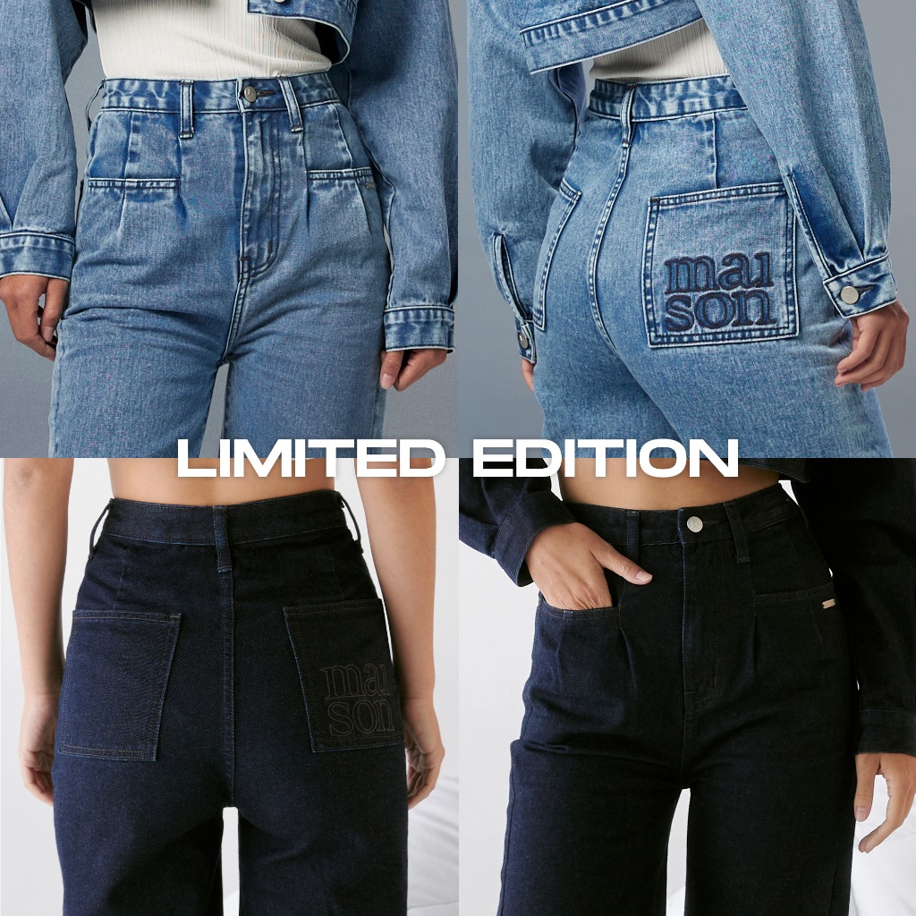 maison KEEPS | Comet Jeans กางเกงยีนส์ ทรงกระบอก | Limited ไม่ผลิตเพิ่ม | Shopee Thailand