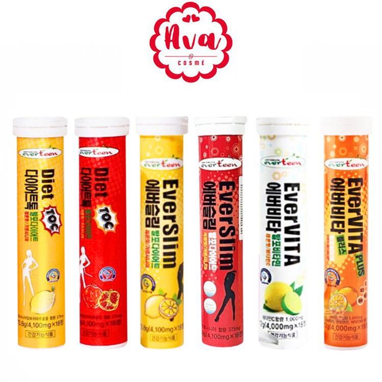 Everteen Vitamin Lemon flavor / Pomegrante วิตามินเม็ดฟู่รสเลม่อน ...