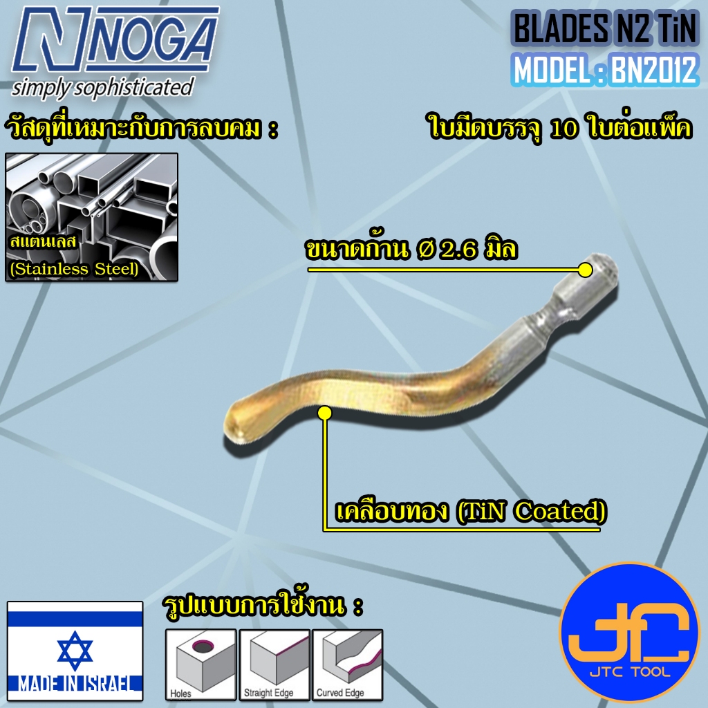 Noga อะไหล่มีดลบครีบลบคม 10 ใบมีดขนาด 2.6มิล รุ่น BN2012 - Spare Blades ...
