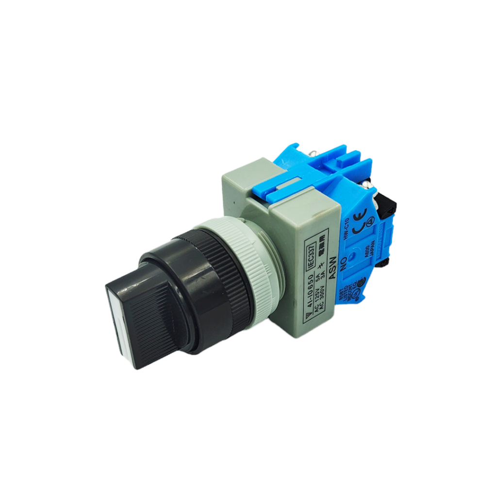 ASW-211 2P,ASW-320 3P Selector switch 22mm.สวิตช์ลูกศร ขนาด 22มิล 2จังหวะ(1NO 1NC)และ3จังหวะ(2NO ...