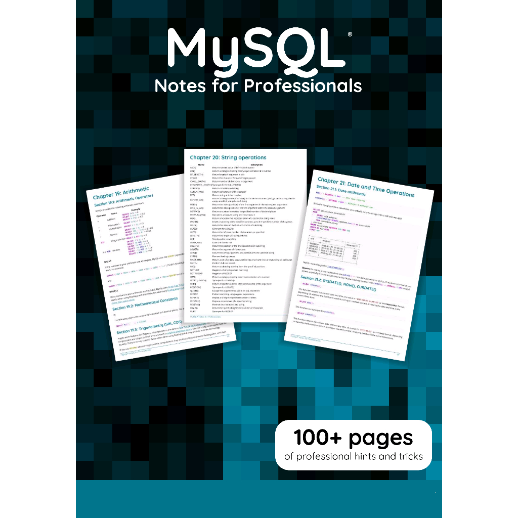 หนังสือ MySQL Notes For Professionals (PDF) | Shopee Thailand