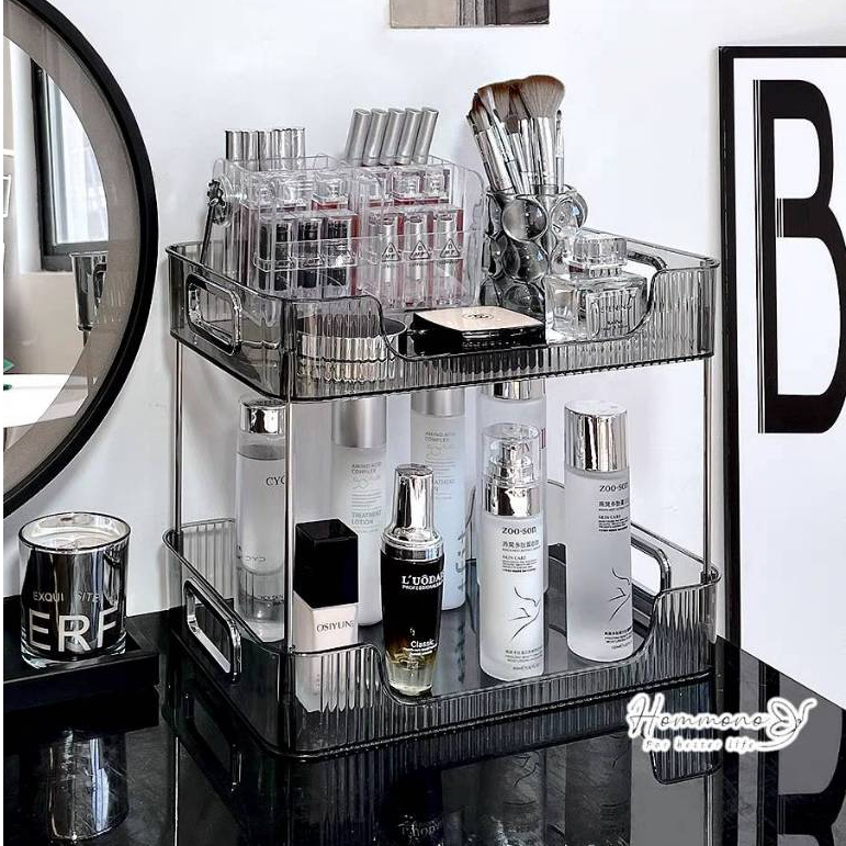 ถาดเก็บของ ชั้นวางของ วัสดุ PET (Z605) HOMMONO ดีไซน์เรียบหรู ซ้อนกัน ...