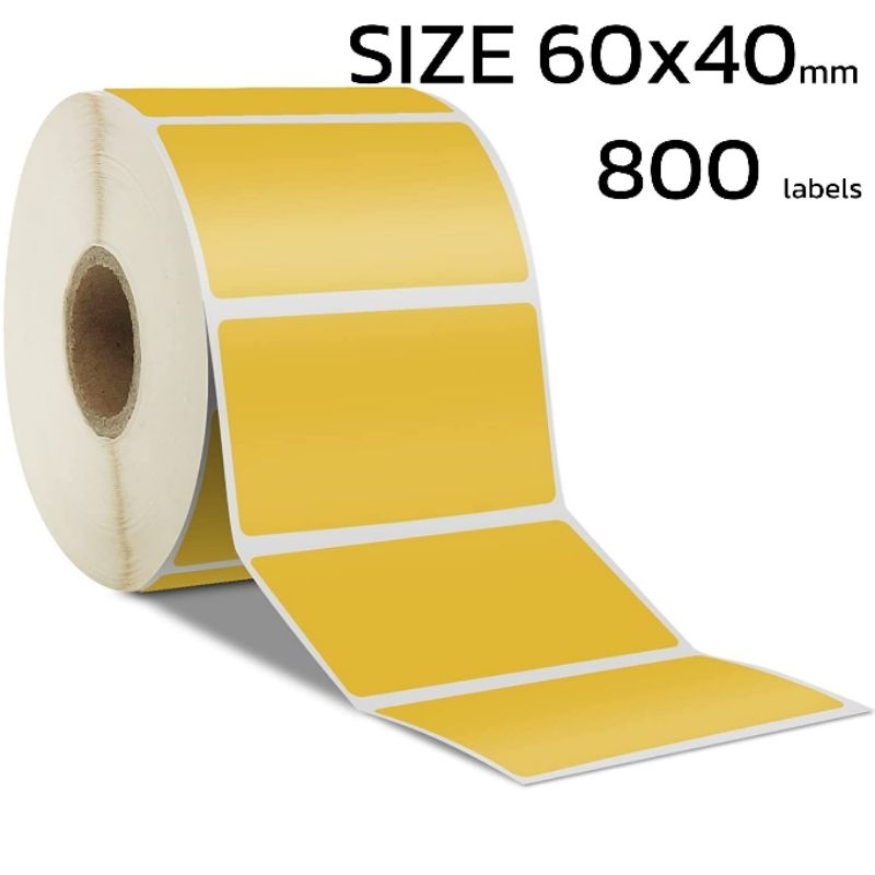 Color Label Sticker สติ๊กเกอร์ ความร้อน ฉลาก สินค้า โลโก้ แบบเหลี่ยม ...