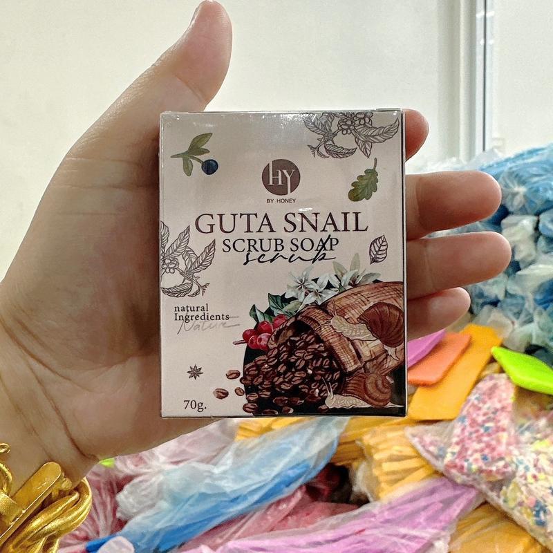 สบู่สครับเมือกหอยทาก GUTA SNAIL scrub soap พร้อมส่ง สารสกัดมากมายจาก ...