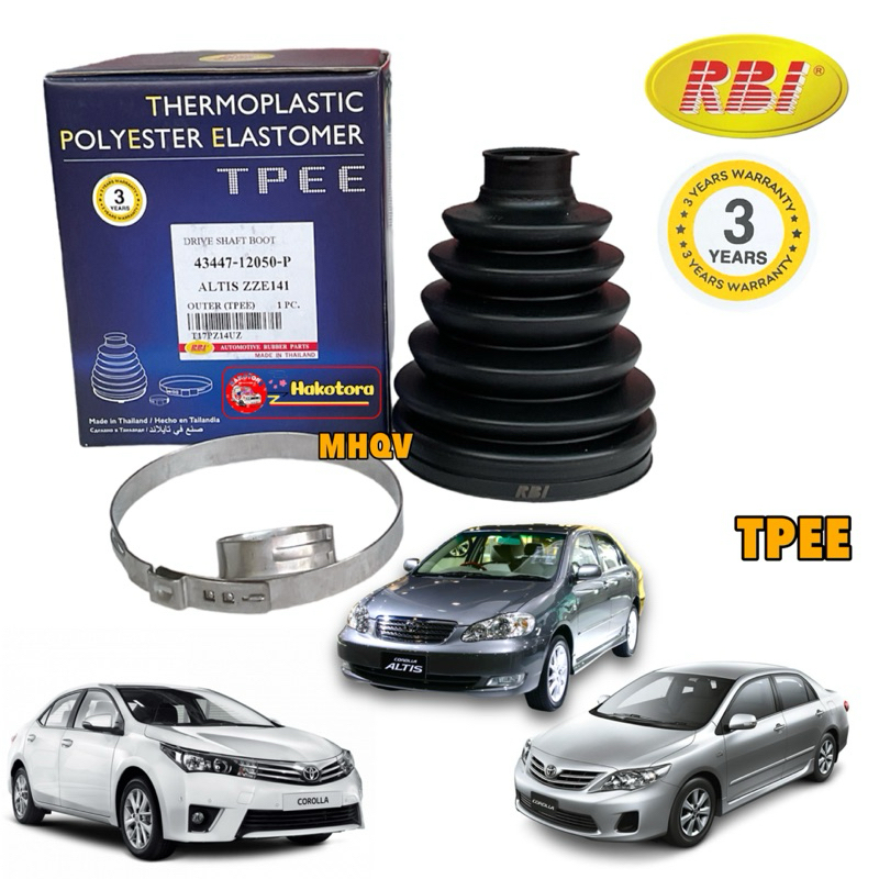 ยางกันฝุ่นเพลา นอก 1ตัว RBI เทอร์โมพลาสติก Toyota ALTIS ปี 2001-2018 ...
