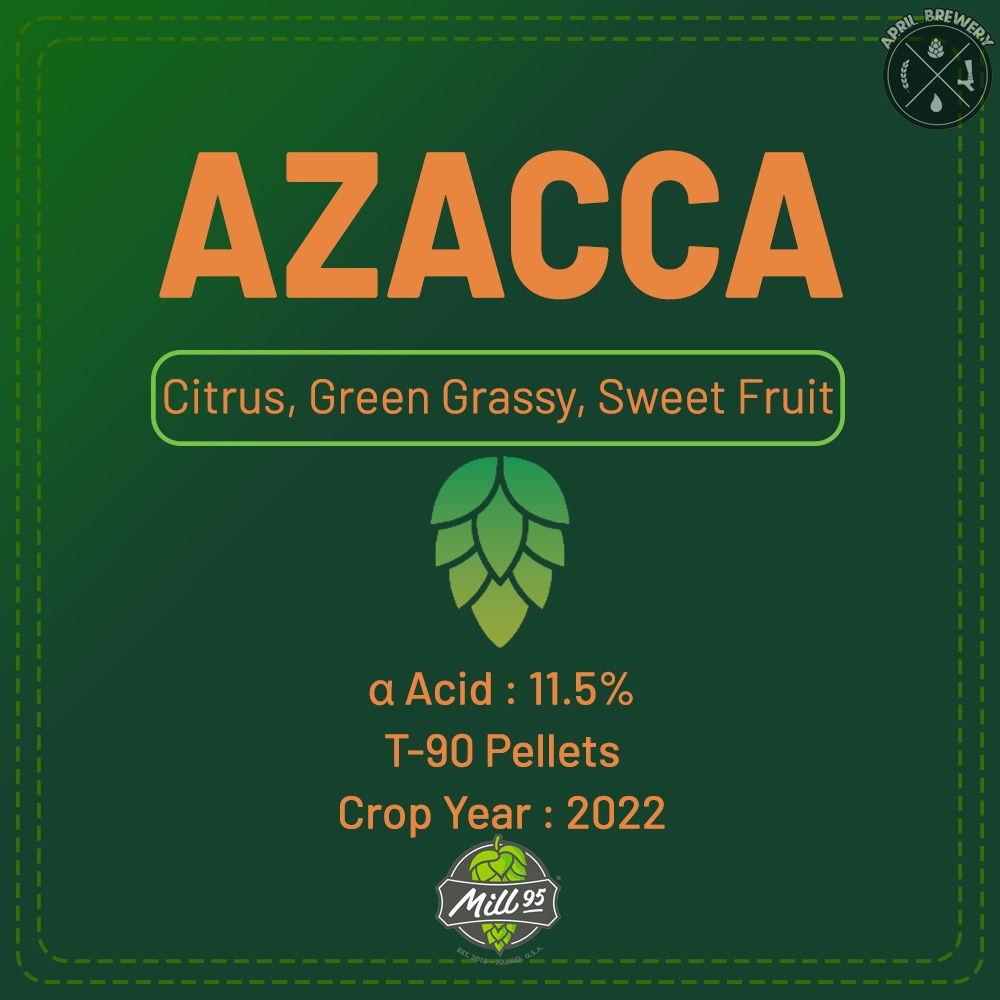 Azacca Hops Pellets 1oz ฮอปส์ เพลลิท ทำเบียร์ Pale Ale, IPA และอื่นๆ ...