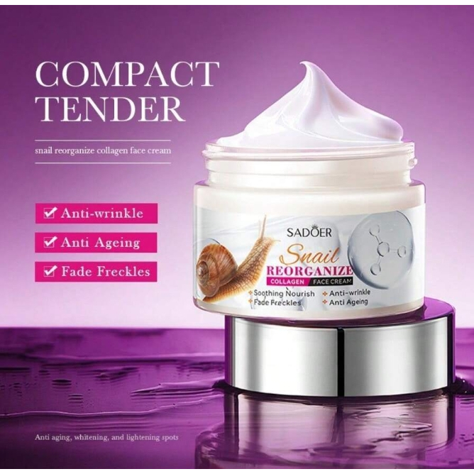 SADOER SNAIL RECONDIZE COLLAGEN FACE CREAM ครีมบำรุงผิวหน้า ฟื้นฟูผิว ...