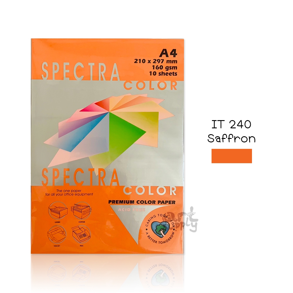 กระดาษสี 2 หน้า Spectra Color Paper A4 160g แพ็ค 10 แผ่น | Shopee Thailand