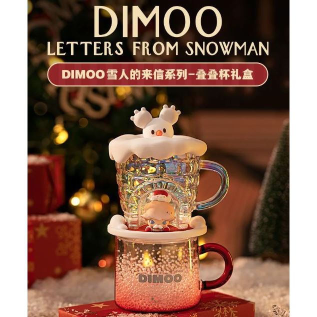 [พร้อมส่งจากไทย] แก้ว POP MART DIMOO LETTERS From Snowman มี2ชิ้น ของ ...