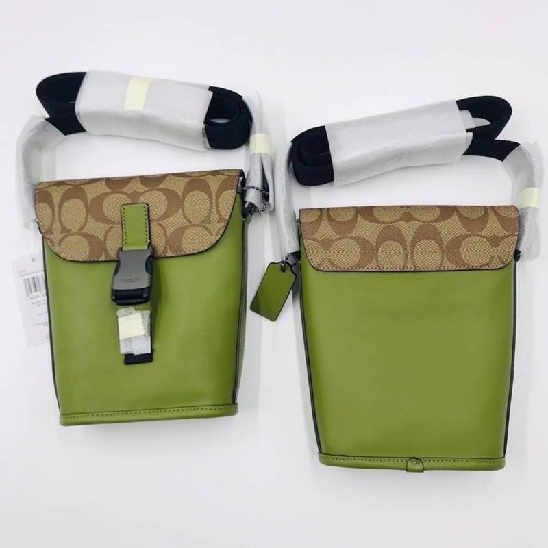 COACH TRACK SMALL FLAP CROSSBODY IN SIGNATURE CANVAS (COACH C3134 ...