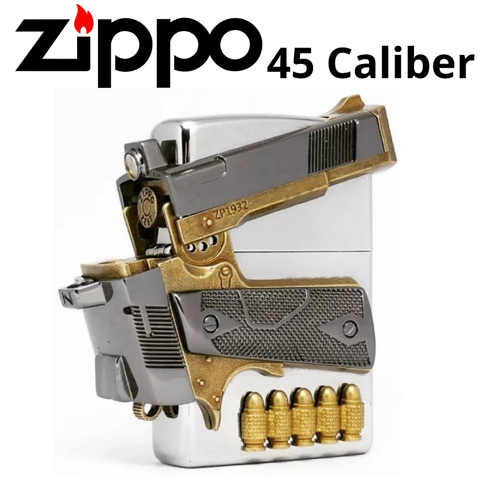 Zippo gun pattern, 45 Automatic Caliber, detachable magnetic bullets ...